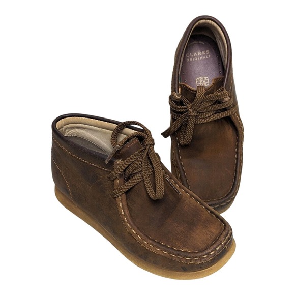 Clarks | Shoes | Clarks Wallabees Boys Chukka Boots Leather Wax 3 W ...